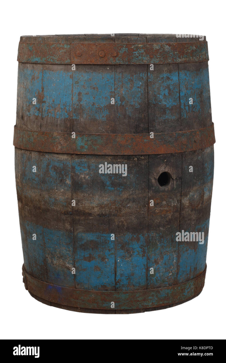 old rusty wooden barrel Stock Photo - Alamy