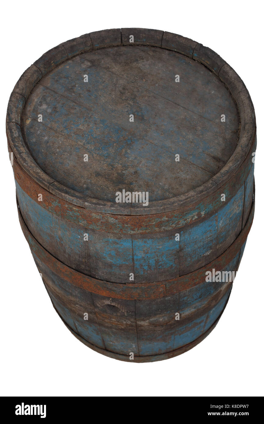 old rusty wooden barrel Stock Photo - Alamy