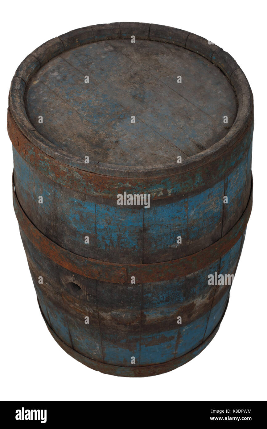 old rusty wooden barrel Stock Photo - Alamy