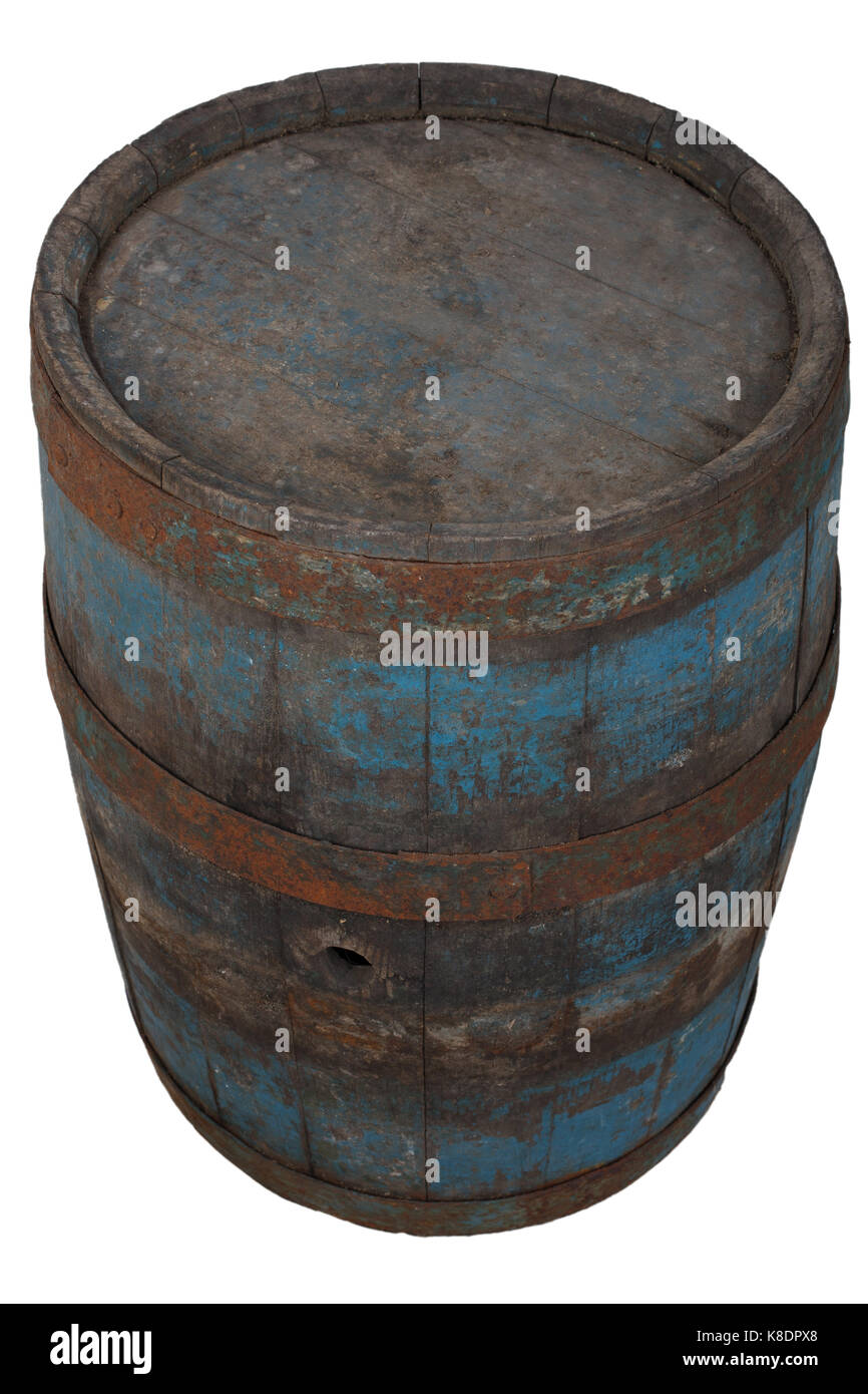 old rusty wooden barrel Stock Photo - Alamy