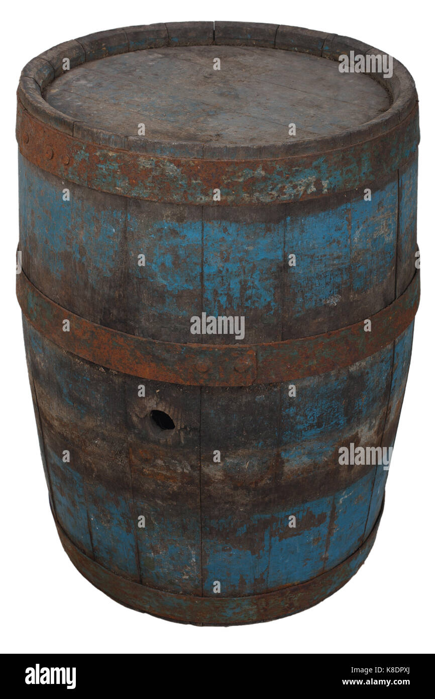 old rusty wooden barrel Stock Photo - Alamy