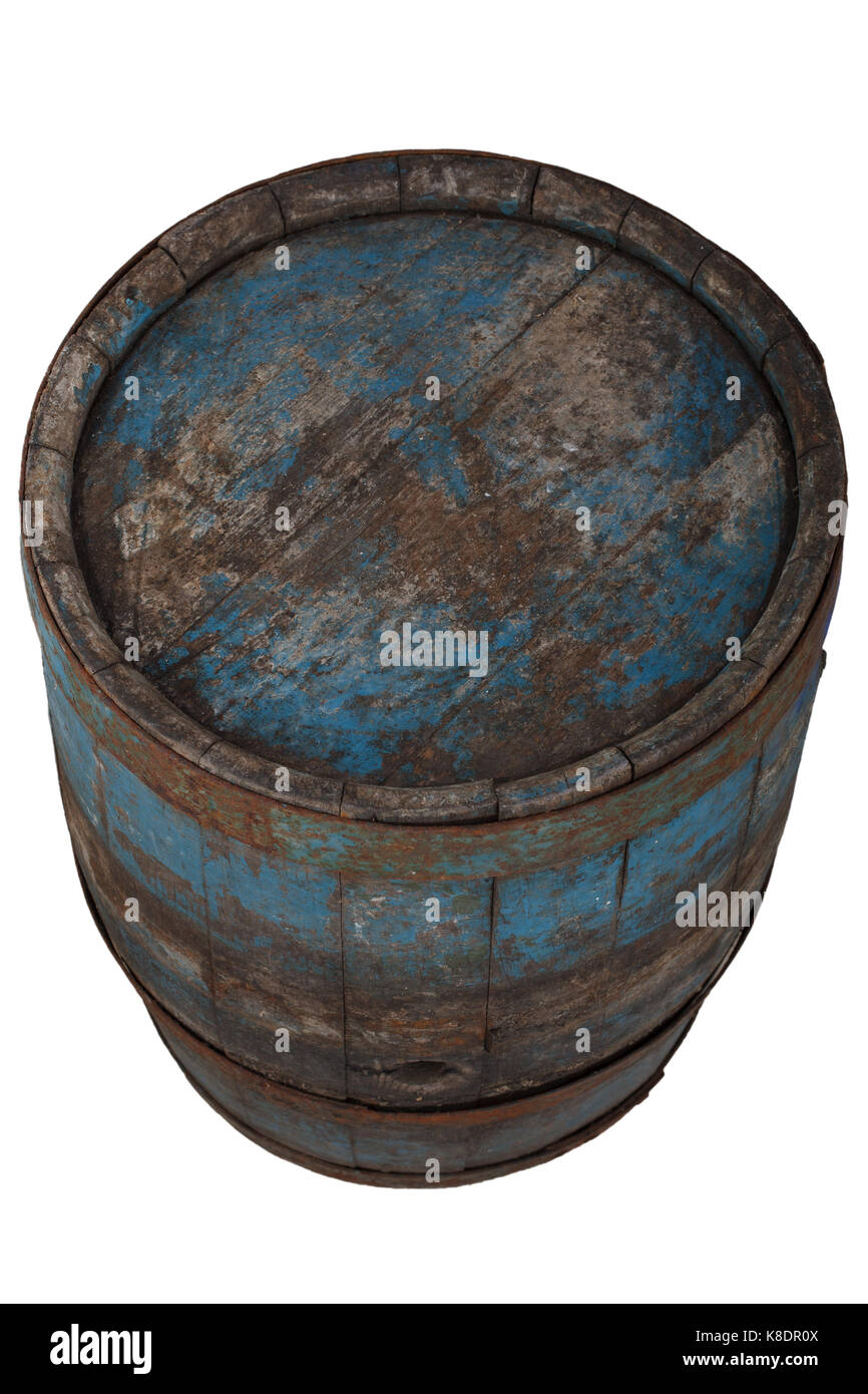 old rusty wooden barrel Stock Photo - Alamy