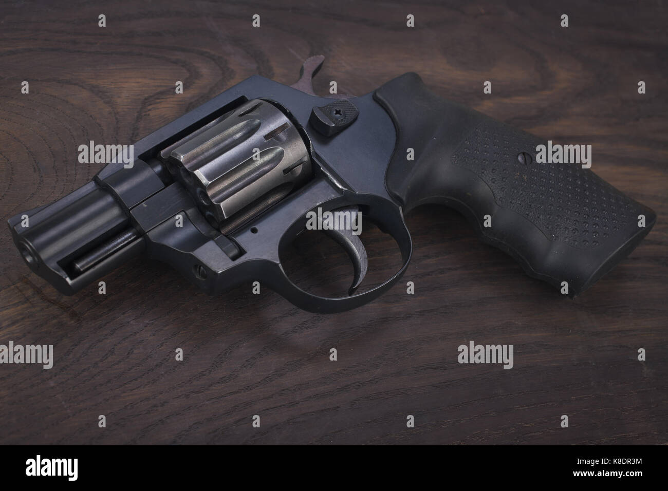 Revolver gun with wooden handle hi-res stock photography and images - Alamy