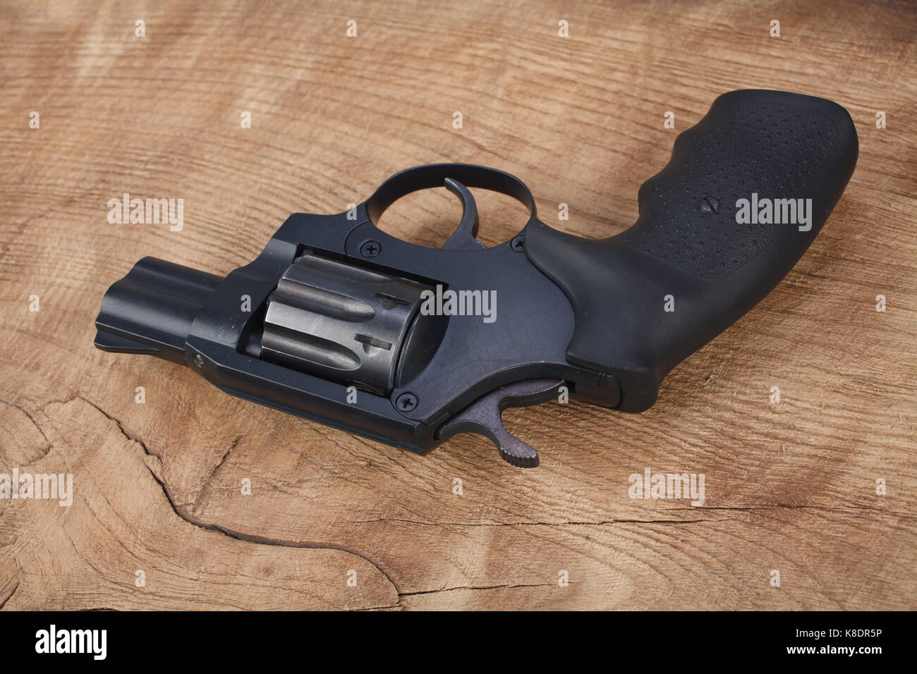 Revolver gun with wooden handle hi-res stock photography and images - Alamy