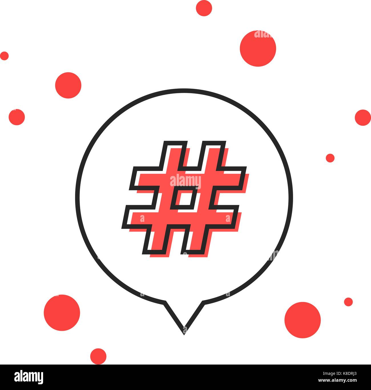 Hashtag symbol in dialogue Cut Out Stock Images & Pictures - Alamy