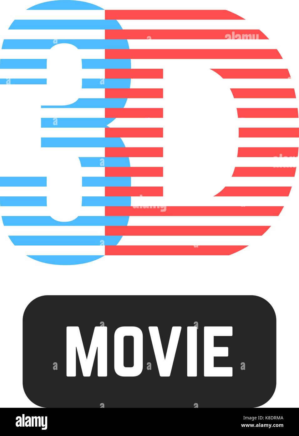 simple 3d striped icon Stock Vector Image & Art - Alamy