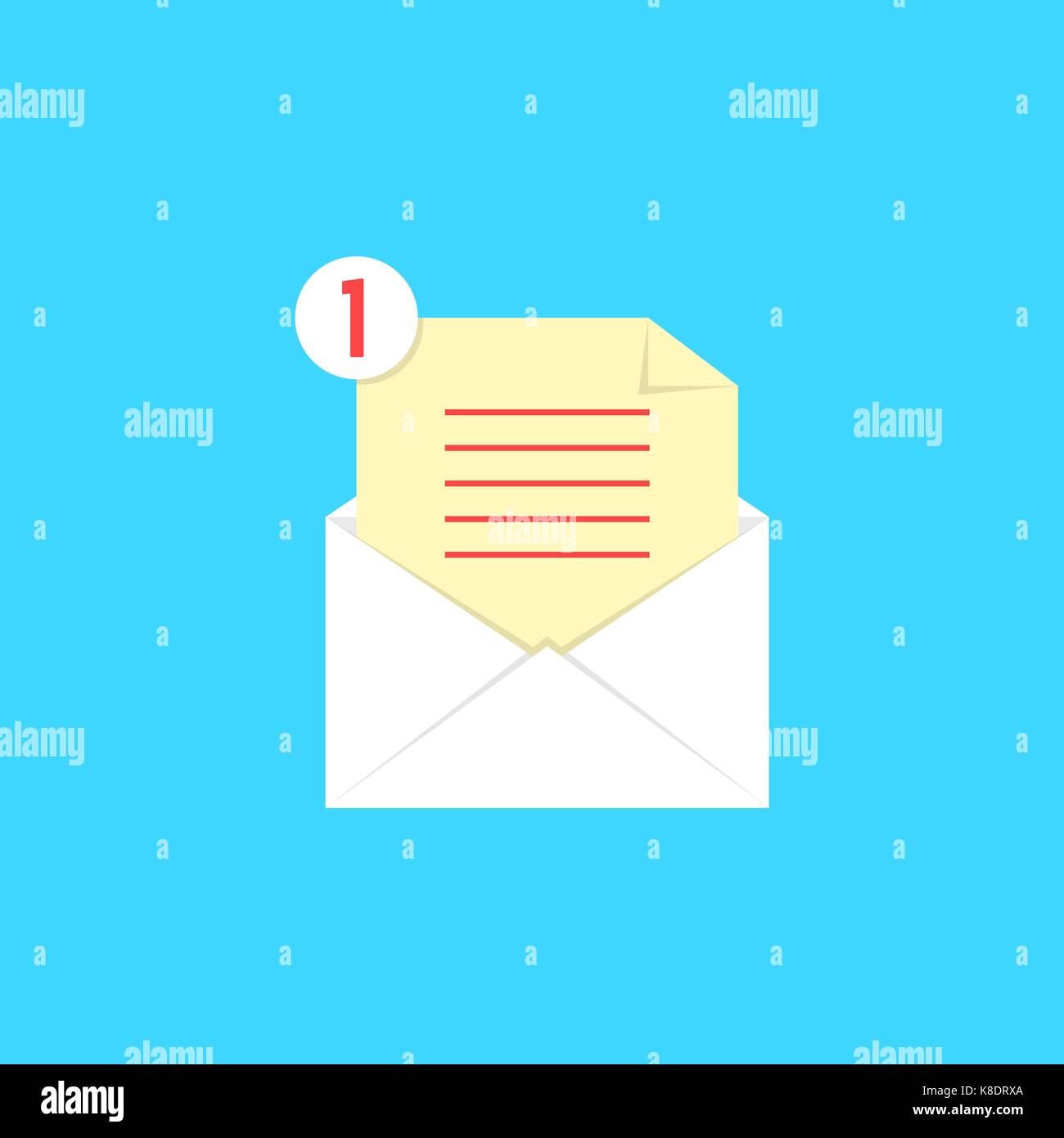white open envelope with check list and notice Stock Vector Image & Art ...