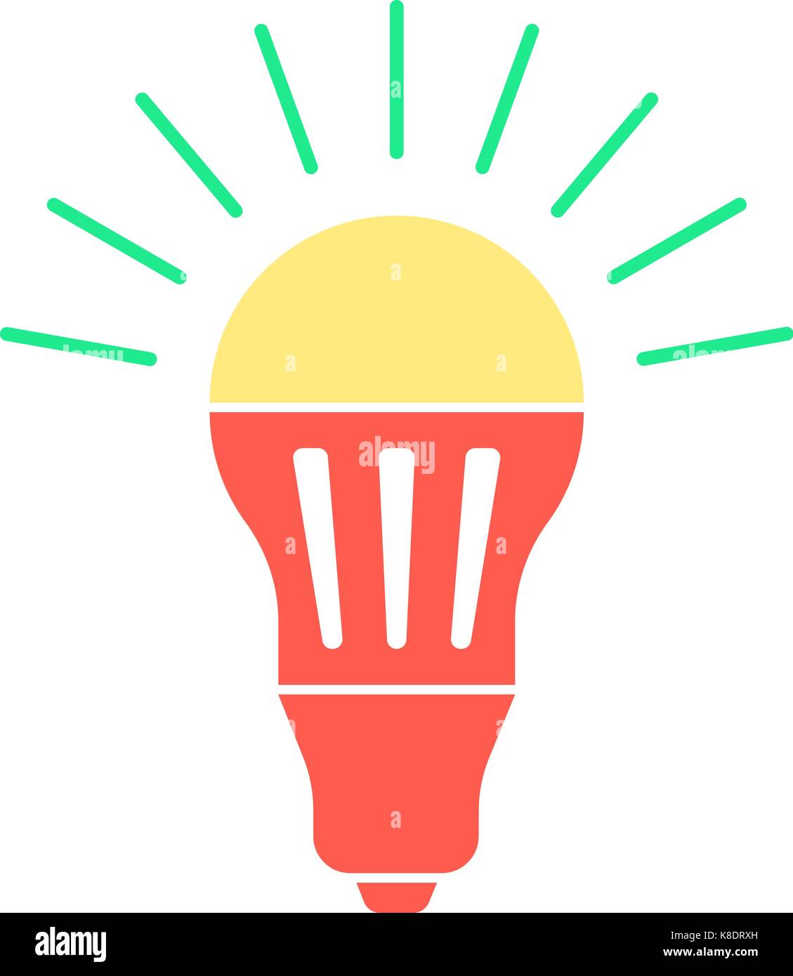 Led green light bulb Stock Vector Images - Alamy