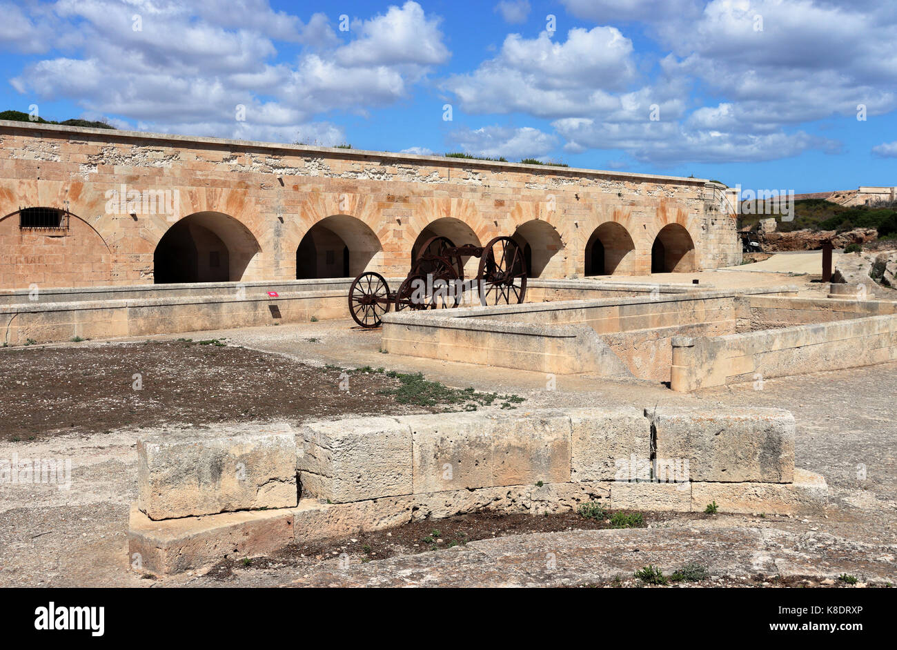 Fort de la Mola on the Spanish Island of Minorca in the Mediterranean ...