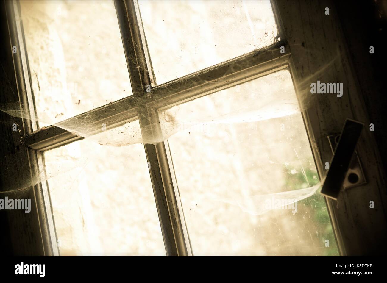 old window with cobwebs Stock Photo - Alamy