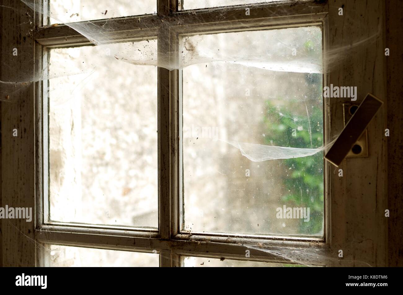 old window with cobwebs Stock Photo - Alamy