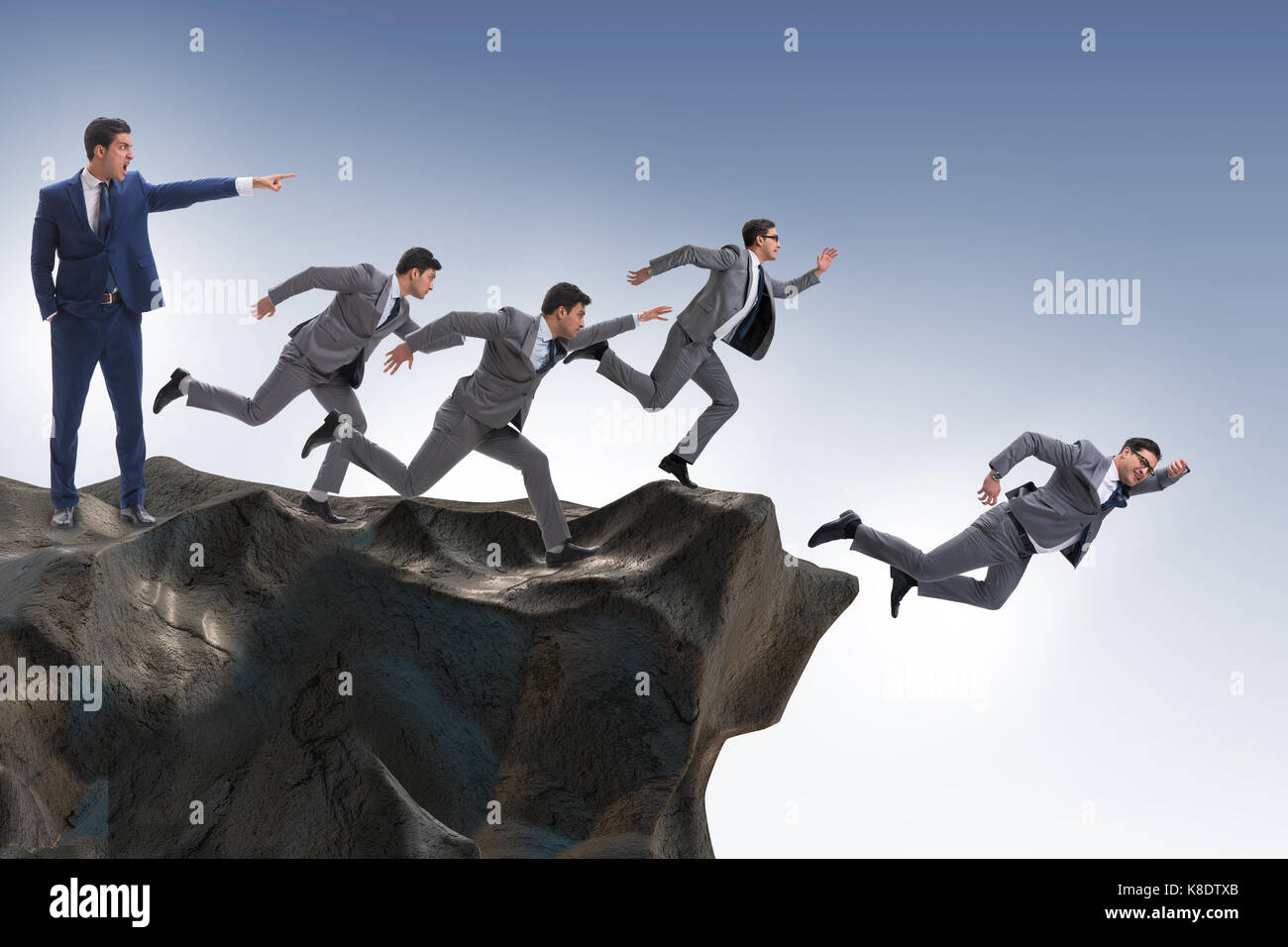 Businessman making poor decisions in business Stock Photo - Alamy