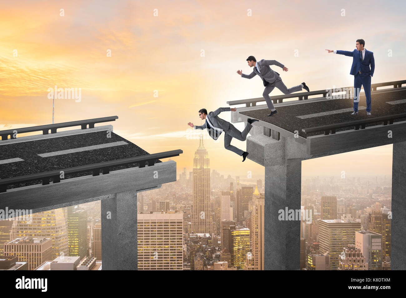 Boss businessman giving wrong instruction to team Stock Photo - Alamy