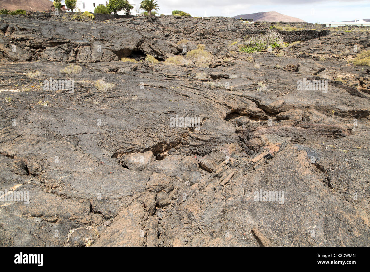 Solidified pahoehoe ropey lava field hi-res stock photography and ...