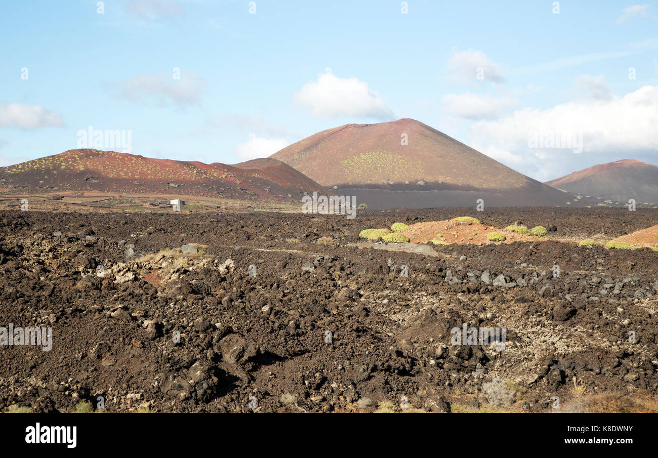 Malpais badlands volcanic landscape Parque Natural Los Volcanes, near ...