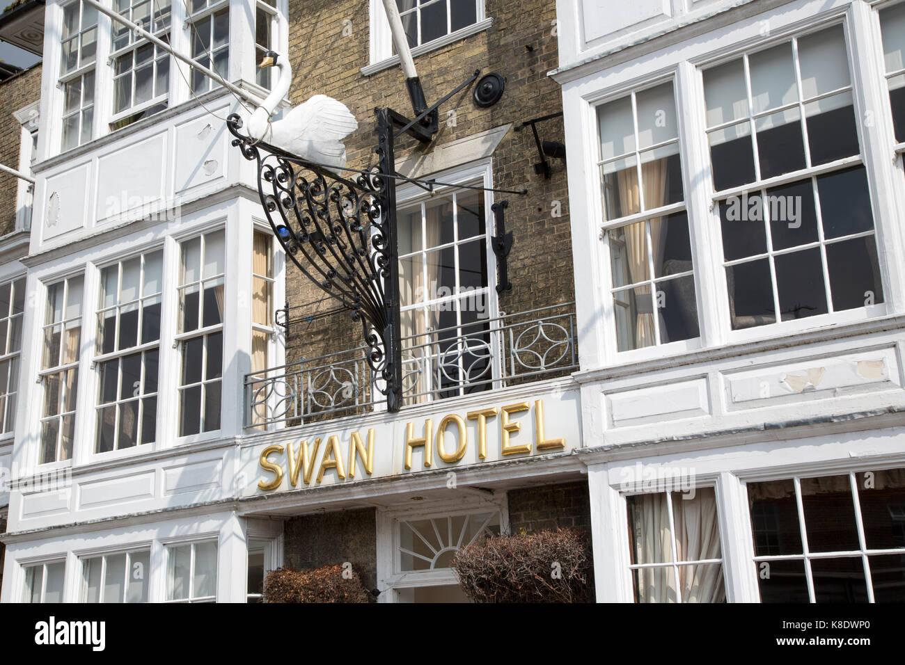 Historic Swan Hotel building, Southwold, Suffolk, England, UK Stock ...