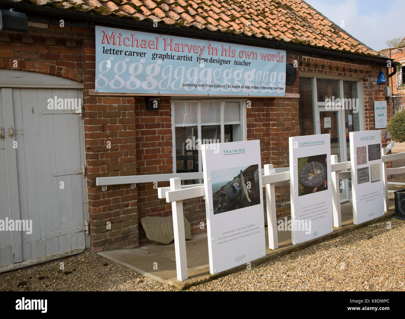 Michael Harvey lettering shop, converted industrial buildings, Snape ...