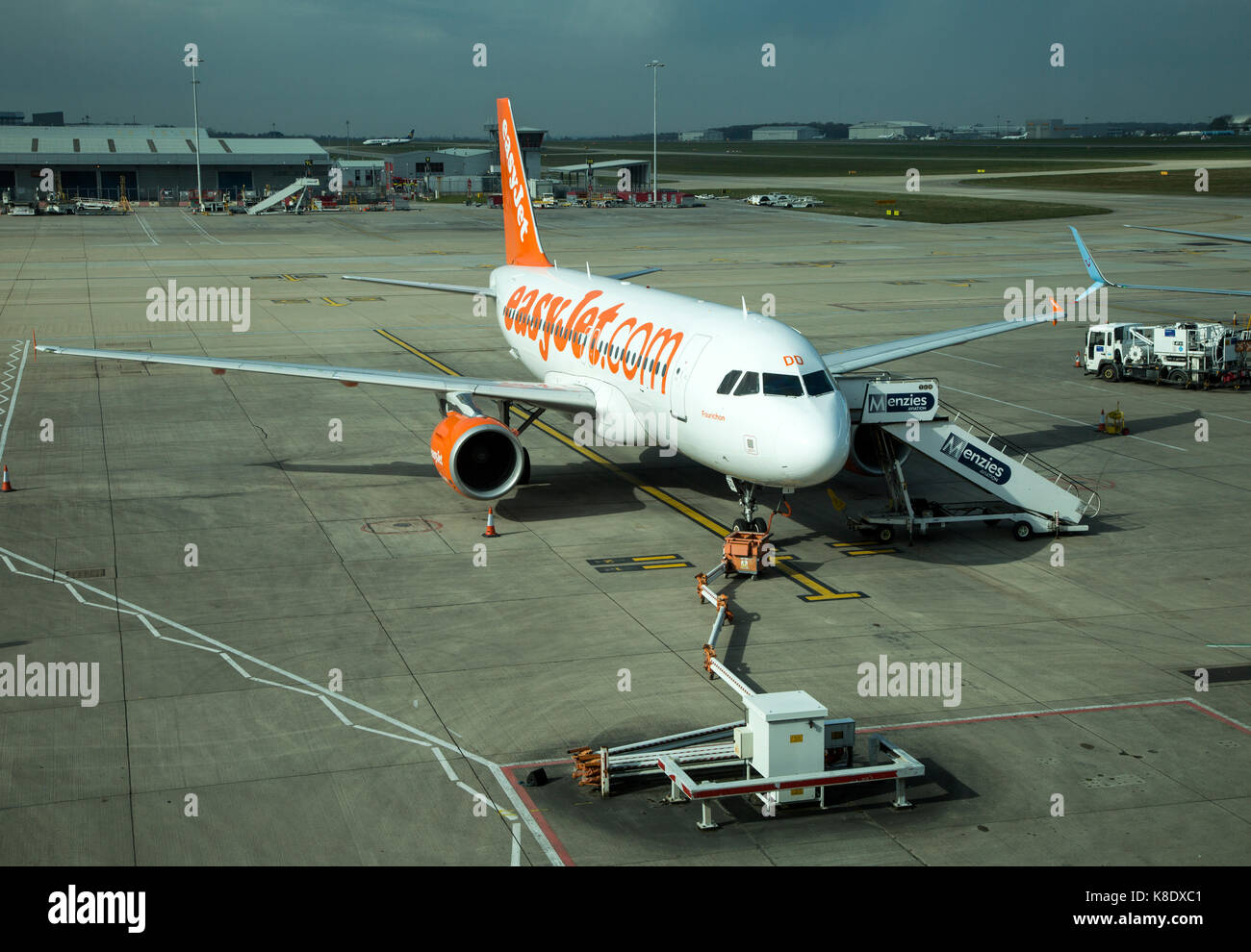 Easyjet plane at London Stansted airport, Essex, England, UK Stock ...