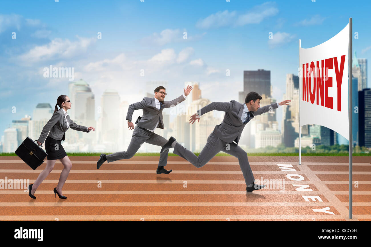 Business people running towards money goal Stock Photo - Alamy Business people running towards money goal Stock Photo - Alamy