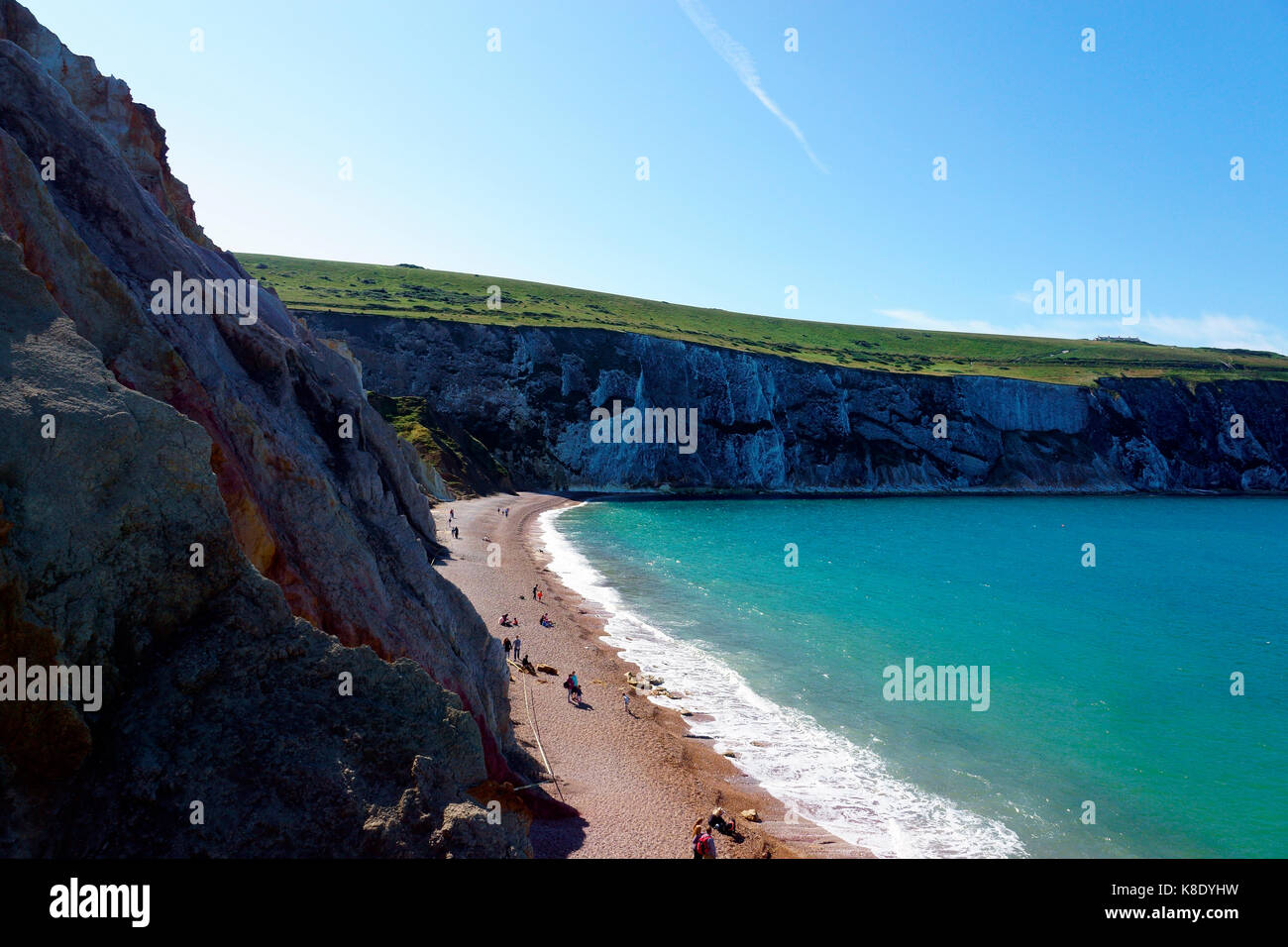 ALUM BAY CHINE FROM THE CHAIR LIFT Stock Photo - Alamy