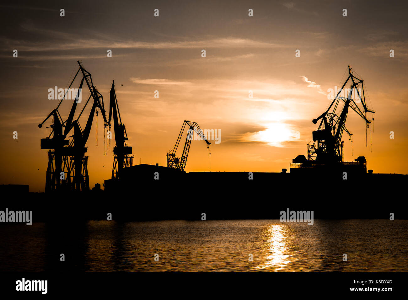 Pula harbor cranes hi-res stock photography and images - Alamy