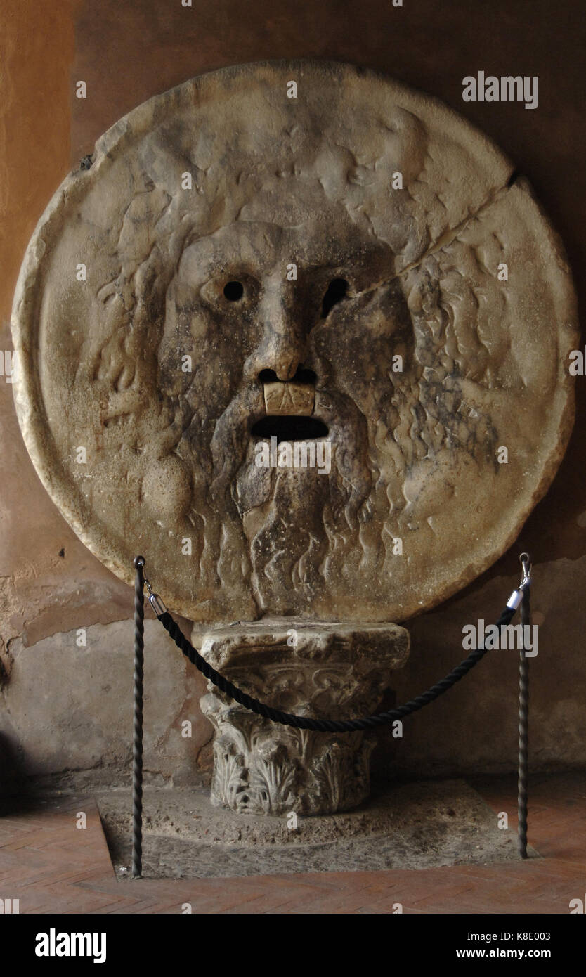 Italy. Rome. The Mouth of Truth. Circa 1st century A.C. Marble mask ...