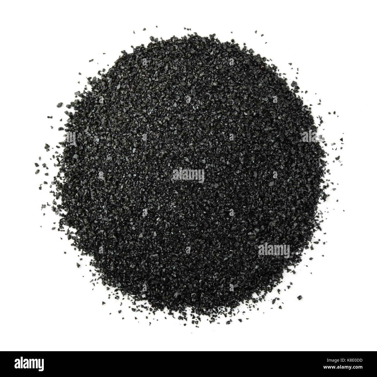 Top view of crushed anthracite isolated on white Stock Photo - Alamy