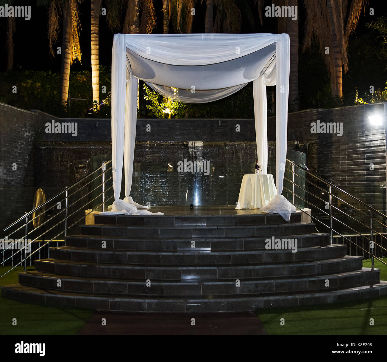 Beautiful photo of the Jewish Hupa , wedding putdoor Stock Photo - Alamy