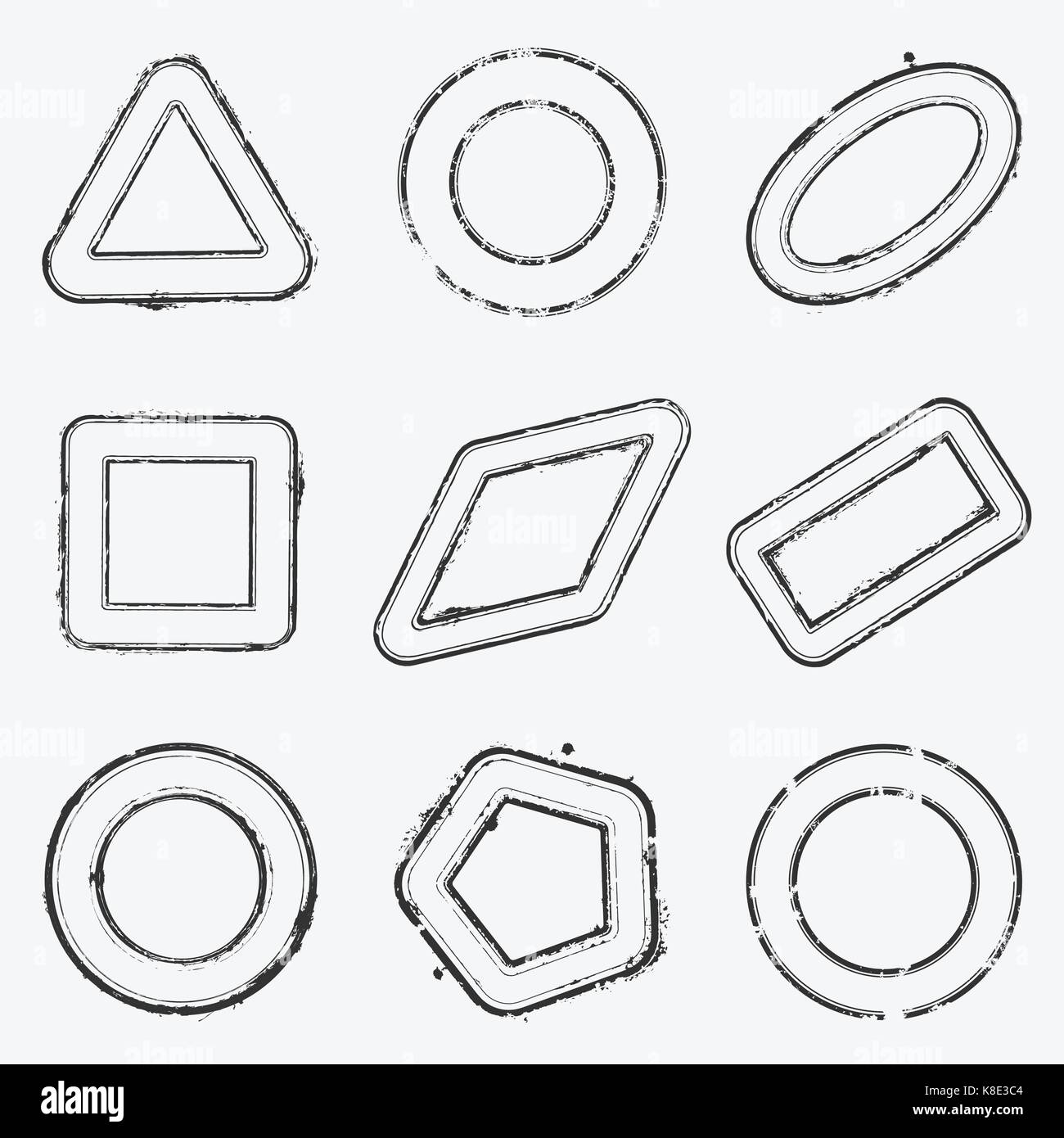 Borders Stamp Set Stock Vector Image & Art - Alamy