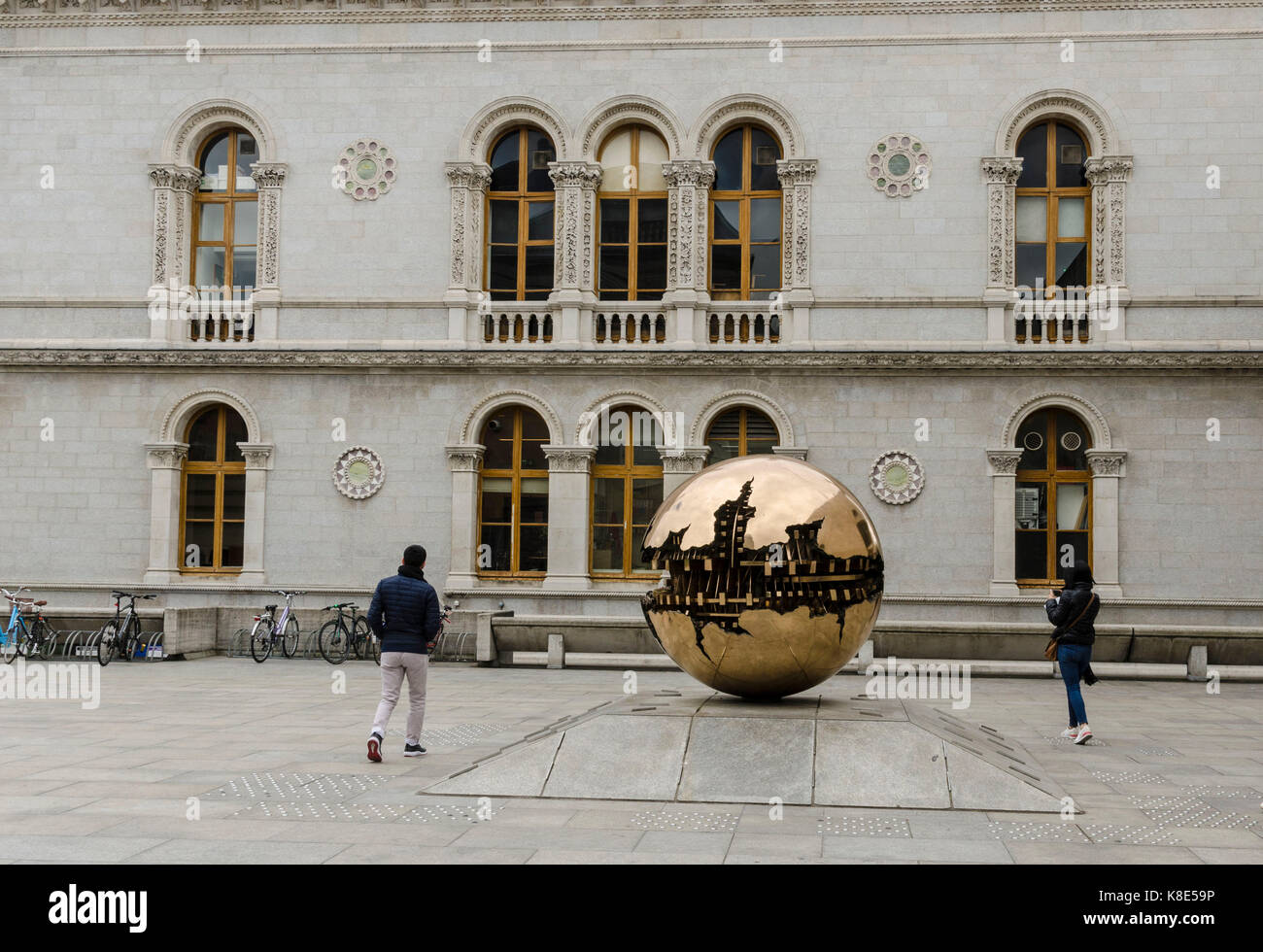 Ireland, Dublin, plastic Sphere Within Sphere on the campus of the ...