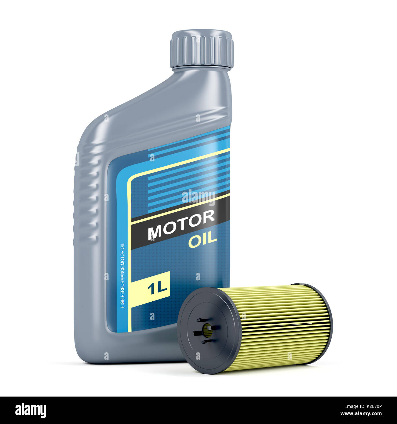 Bottle of motor oil and oil filter cartridge Stock Photo - Alamy