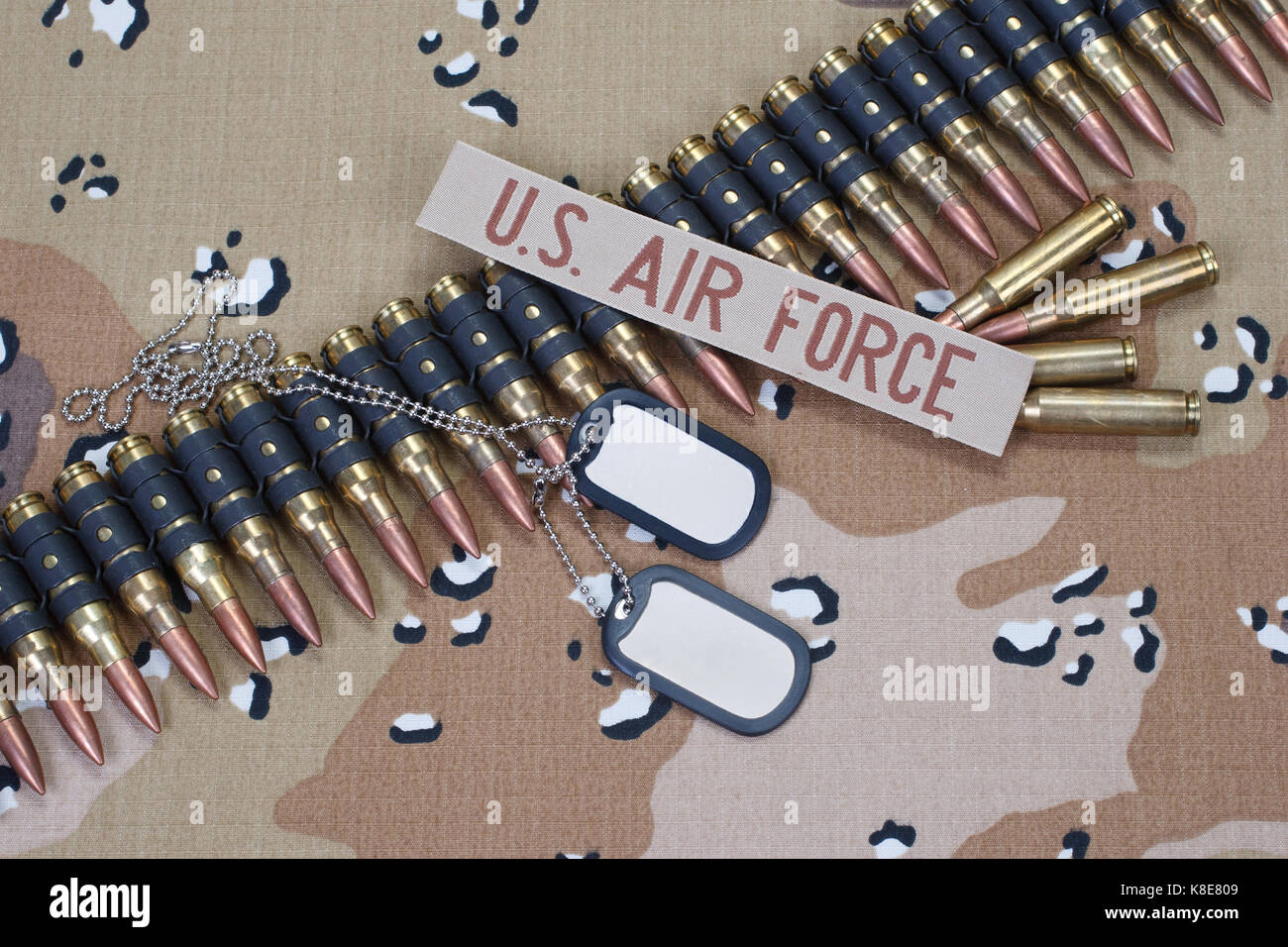 US AIR FORCE concept on camouflage uniform Stock Photo - Alamy