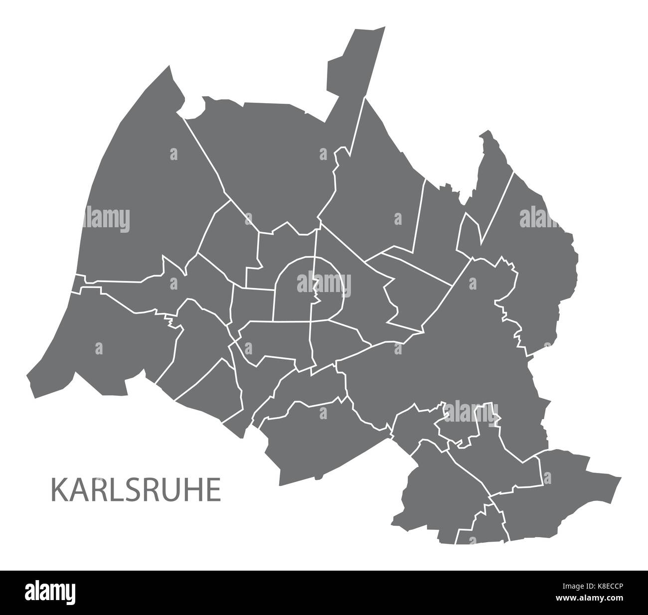 Karlsruhe map Stock Vector Images - Alamy