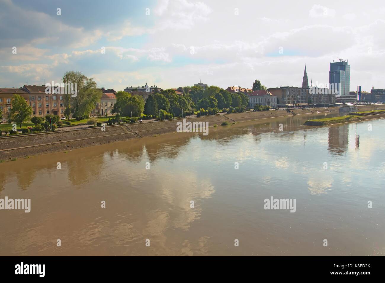 Panorama of city Osijek Stock Photo - Alamy