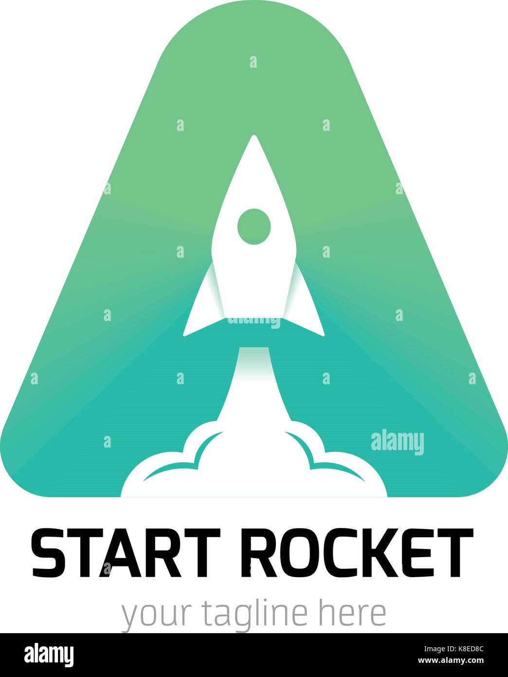 Vertical Start Up Rocket Creative Logo Vector Stock Vector Image & Art ...