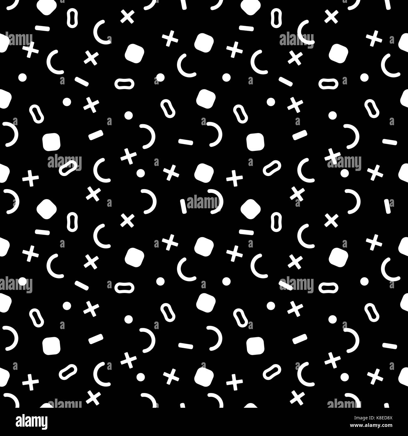 Seamless Monochrome Abstract Figures Pattern Stock Vector Image & Art ...