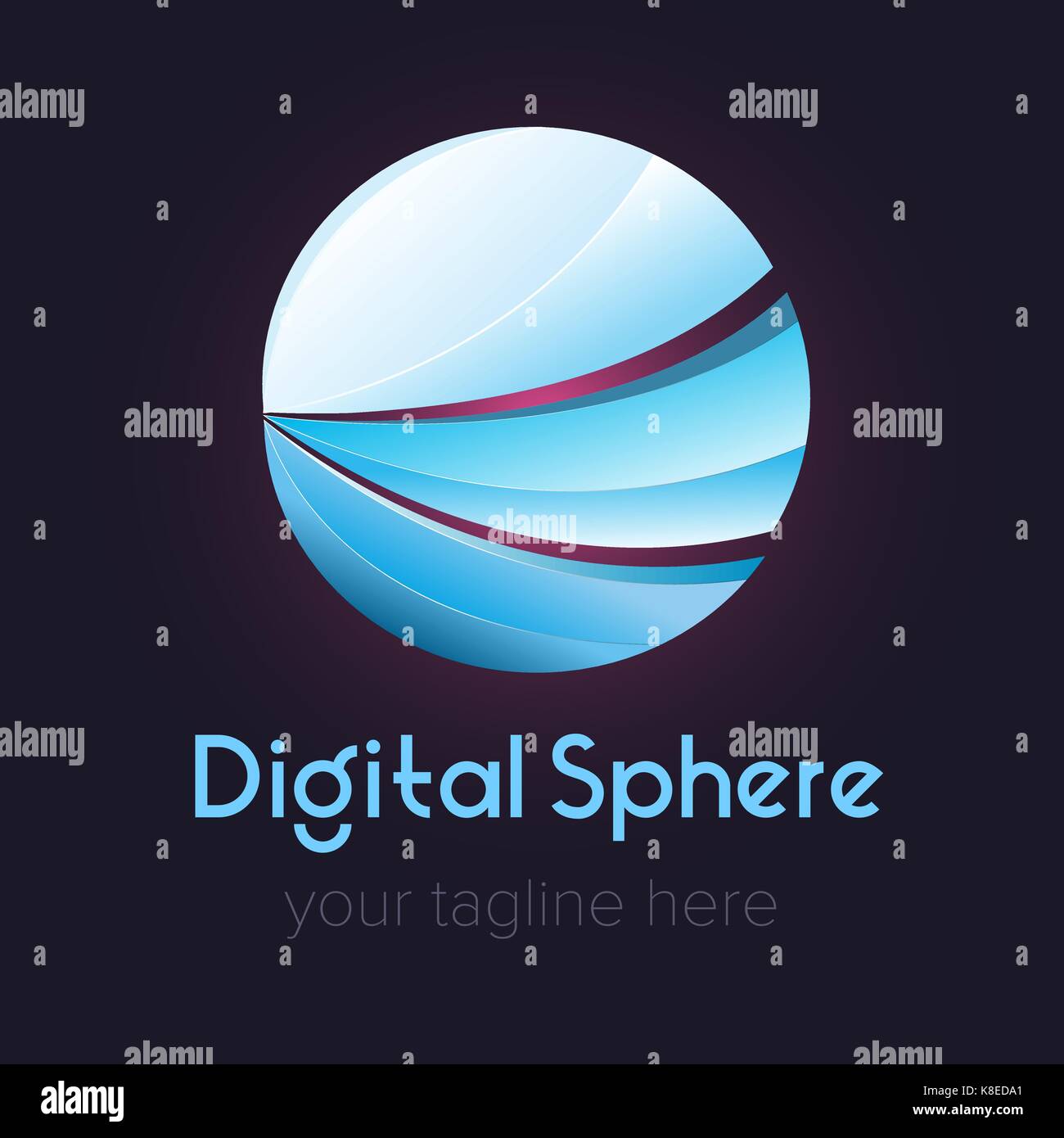 Digital Sphere Logotype Stock Vector Image & Art - Alamy