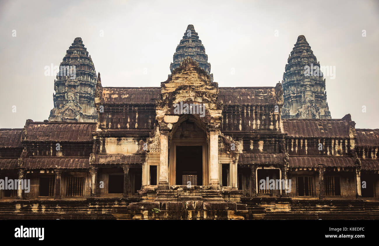 Temple complex of Angkor Wat, Angkor Archaeological Park, Province of ...