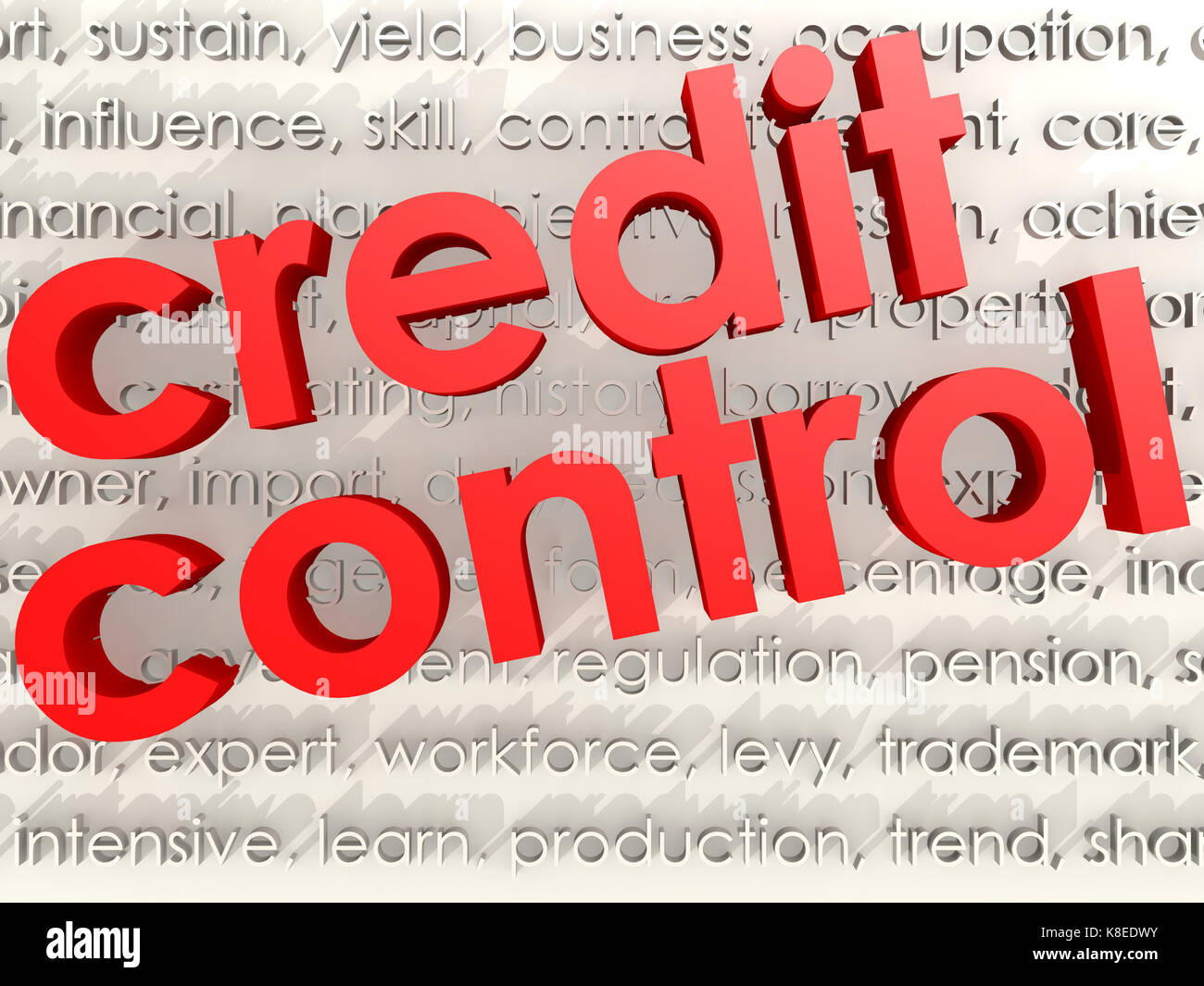 Credit Control concept image with hi-res rendered artwork that could be ...