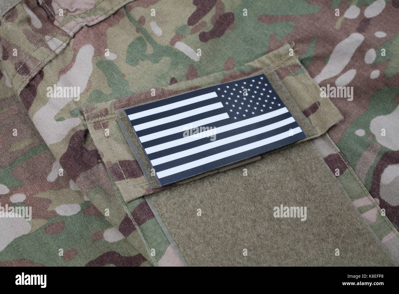 US ARMY flag patch on camouflage uniform Stock Photo - Alamy