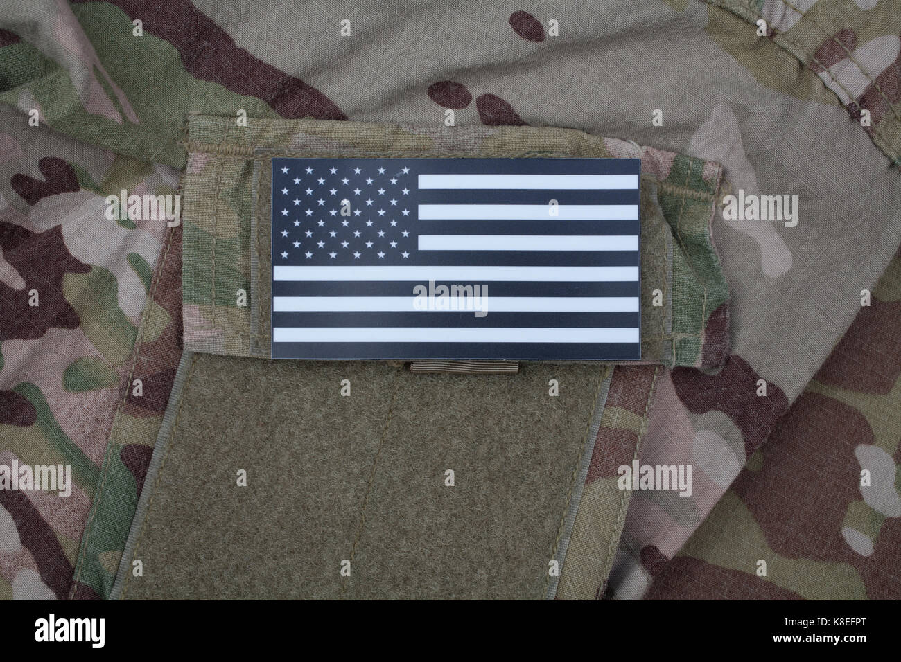 US ARMY flag patch on camouflage uniform Stock Photo - Alamy