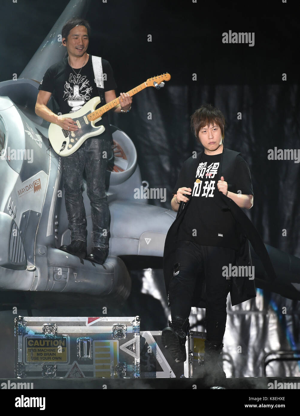 Members of Taiwanese rock band Mayday perform at 'Mayday 2017 Life Tour ...