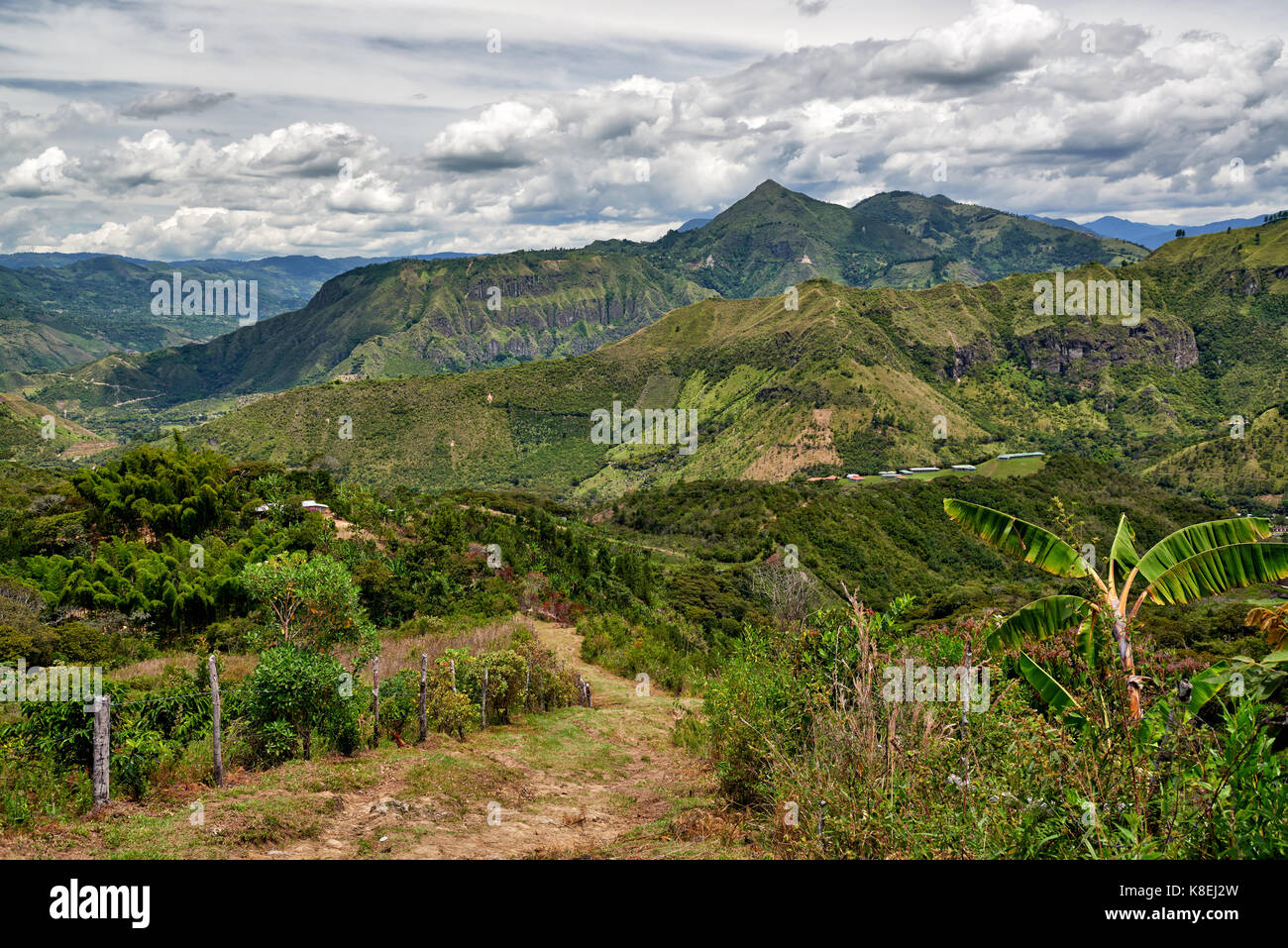 landscape of Andes mountains in Tierradentro, Inza, Colombia, South ...
