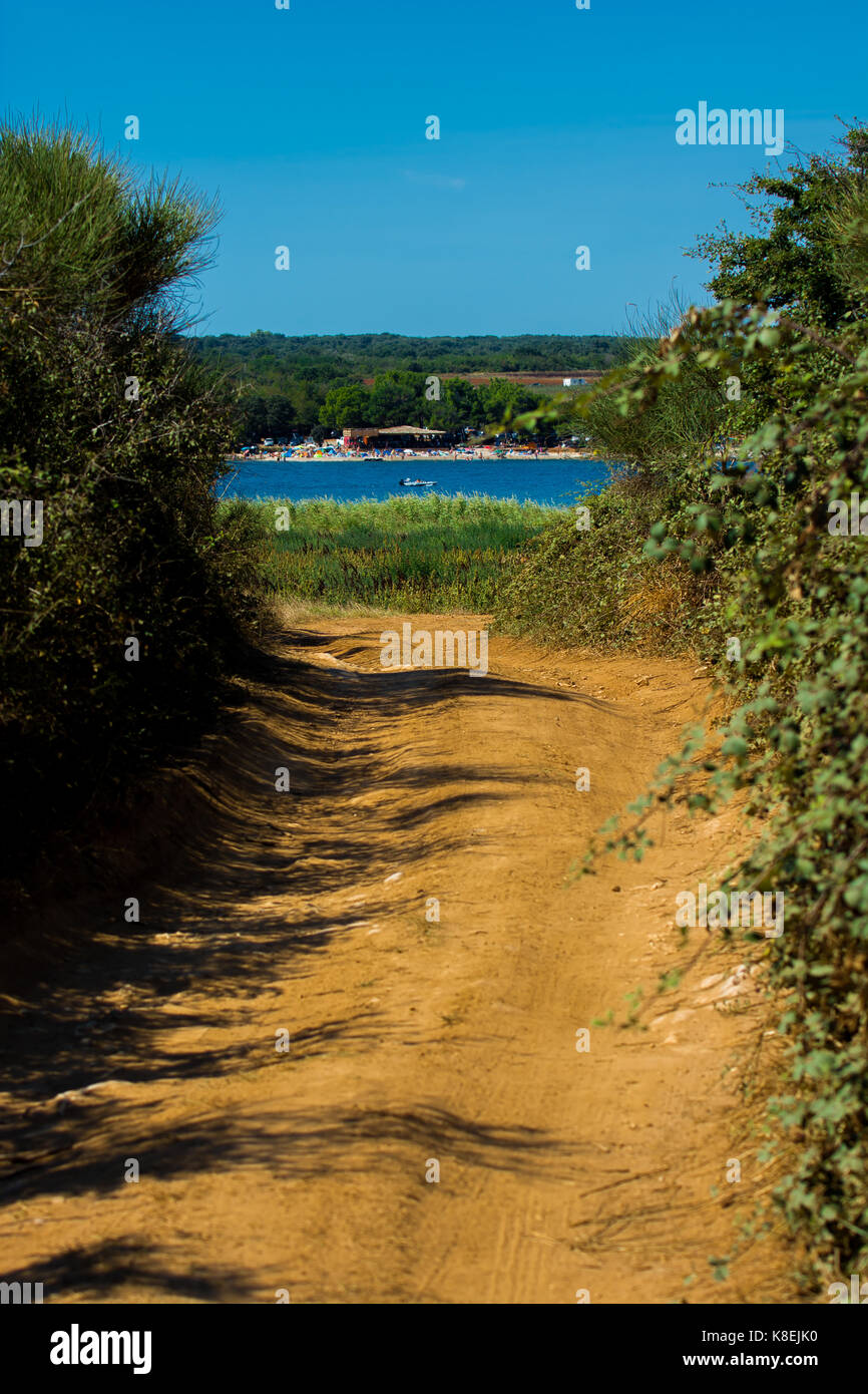 Narrow Sand Trail to the Beach Stock Photo - Alamy