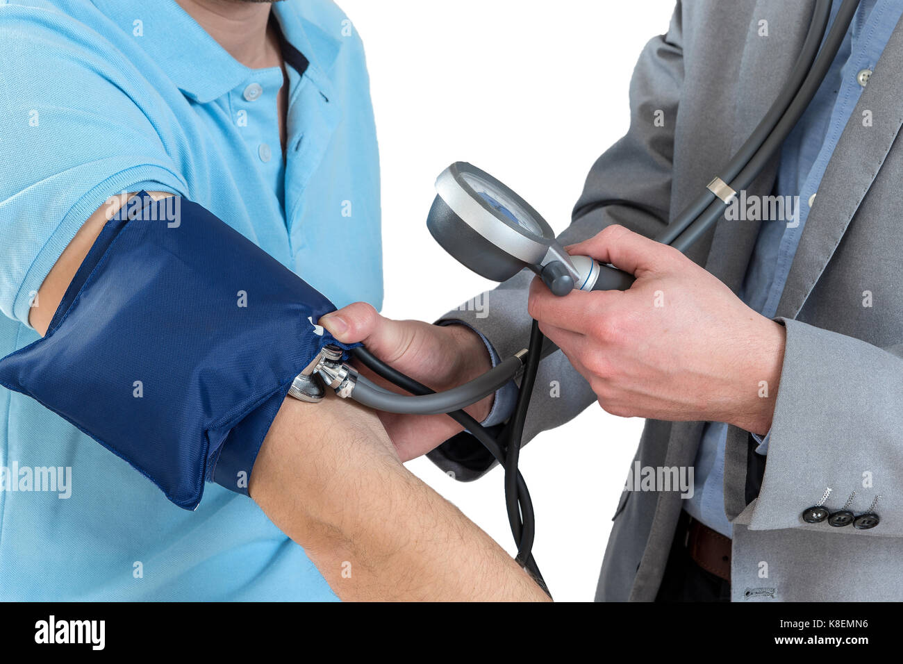 Close Up Of A Doctor Checking Blood Pressure Of A Patient Stock Photo ...