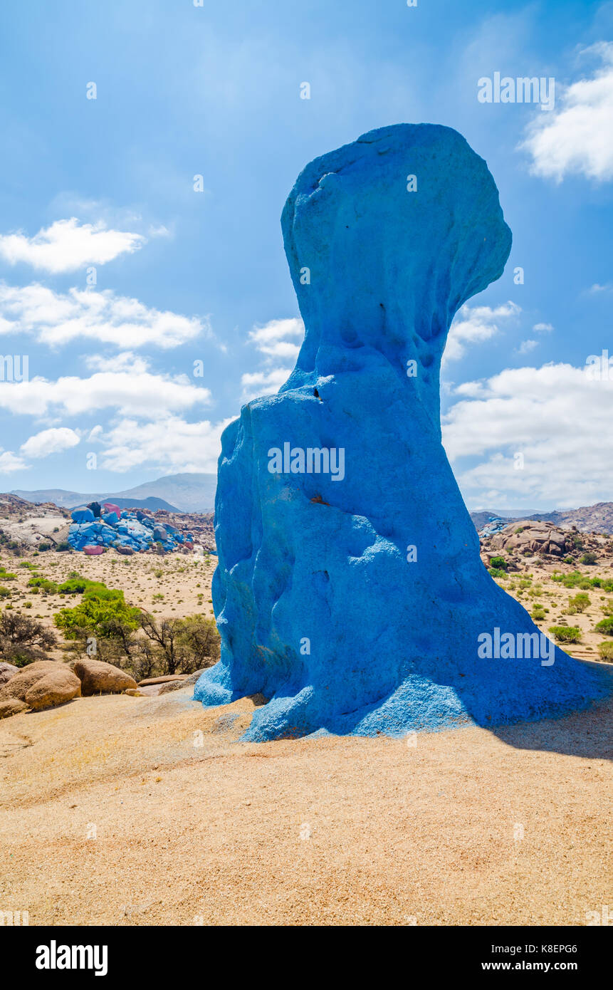 The famous colorful Painted Rocks near Tafraoute in the Anti Atlas ...