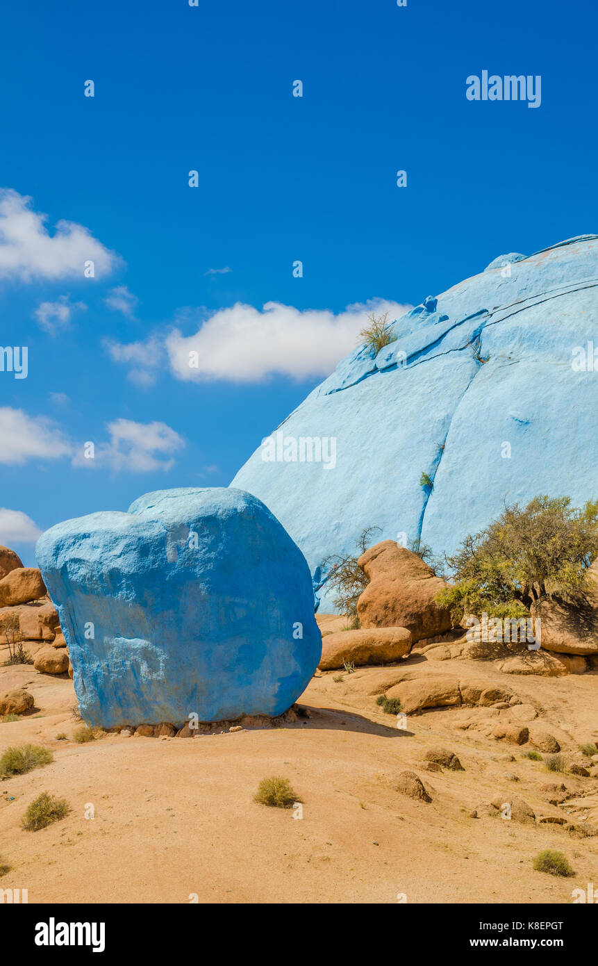 The famous colorful Painted Rocks near Tafraoute in the Anti Atlas ...