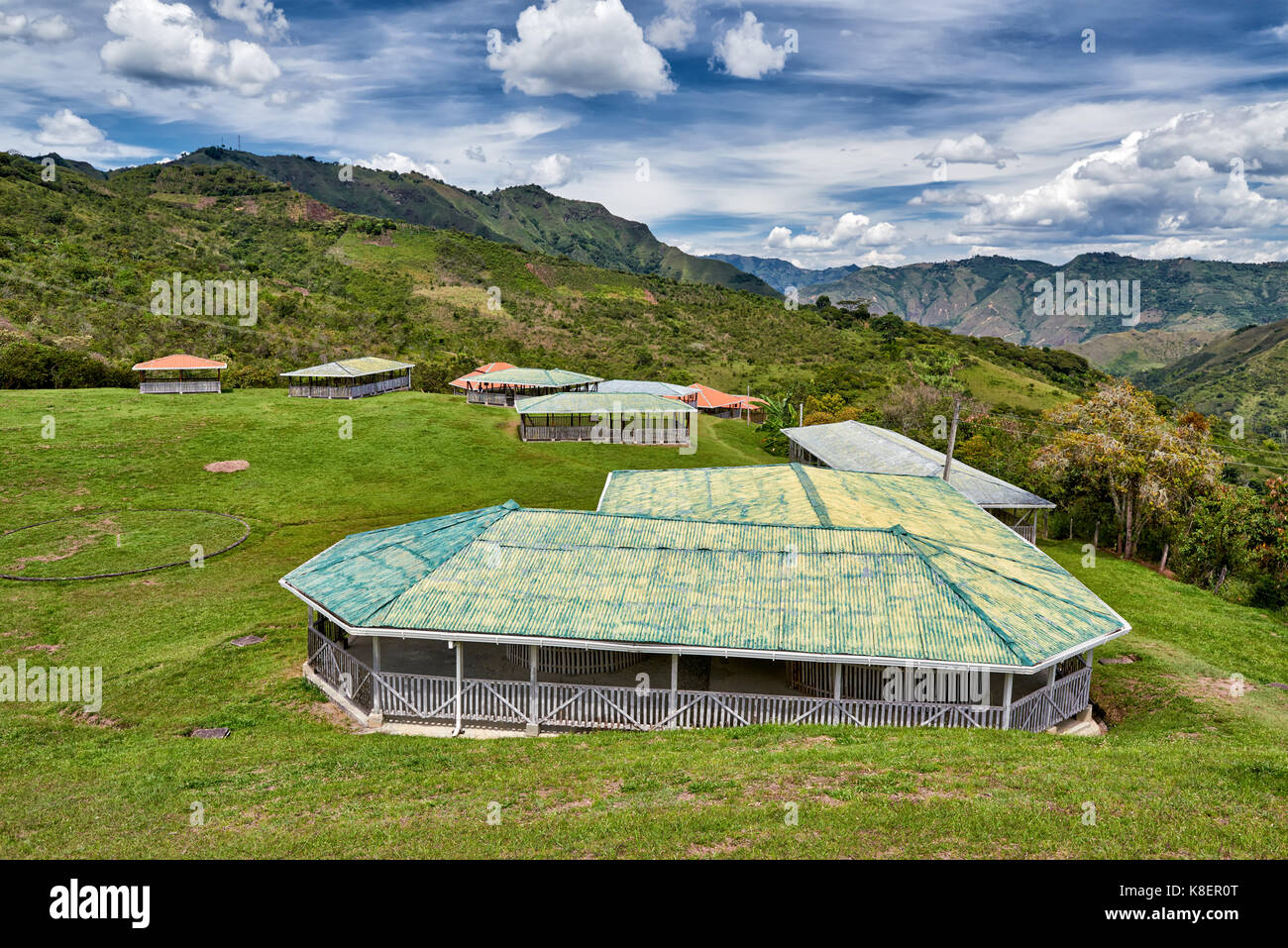 landscape of Andes mountains with tombs of Tierradentro, Inza, Colombia ...