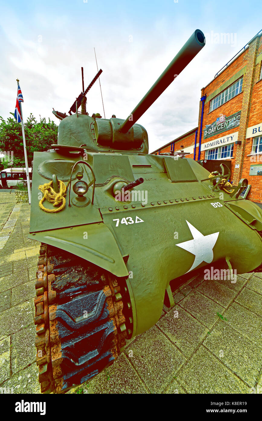 Portland Dorset Castletown WWII D-Day Centre American M4 Sherman medium ...
