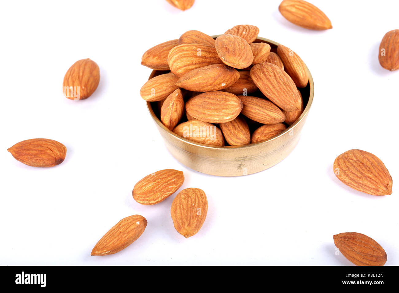 almonds, almonds in white Stock Photo - Alamy
